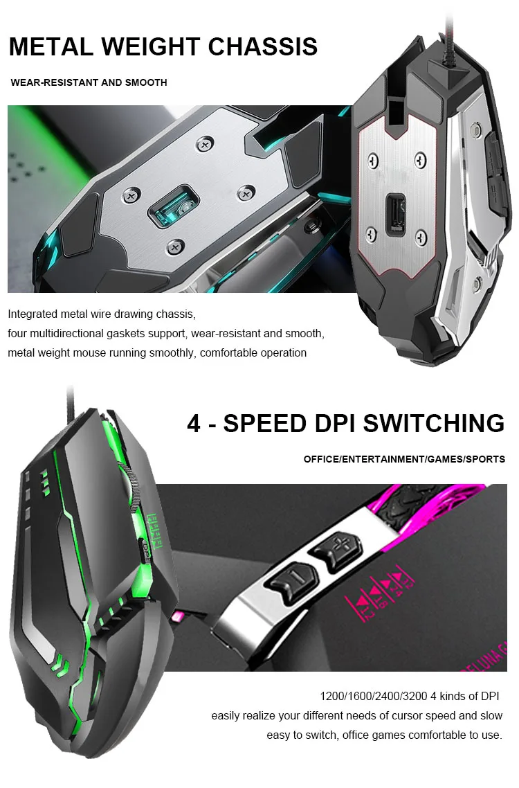 China Brand Logo Custom 6d Gaming Mouse X7 Color Glowing High Quality ...
