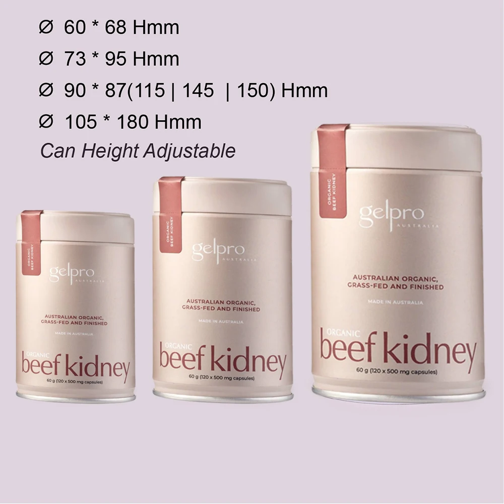 White Aluminum Jar Hybrid Capsules Coffee Tea Tin Box Collagen Peptides ...