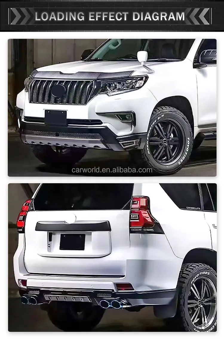 Whole Set Car Kits for Land Cruiser Prado 2018 Sports Style ABS Plastic ...