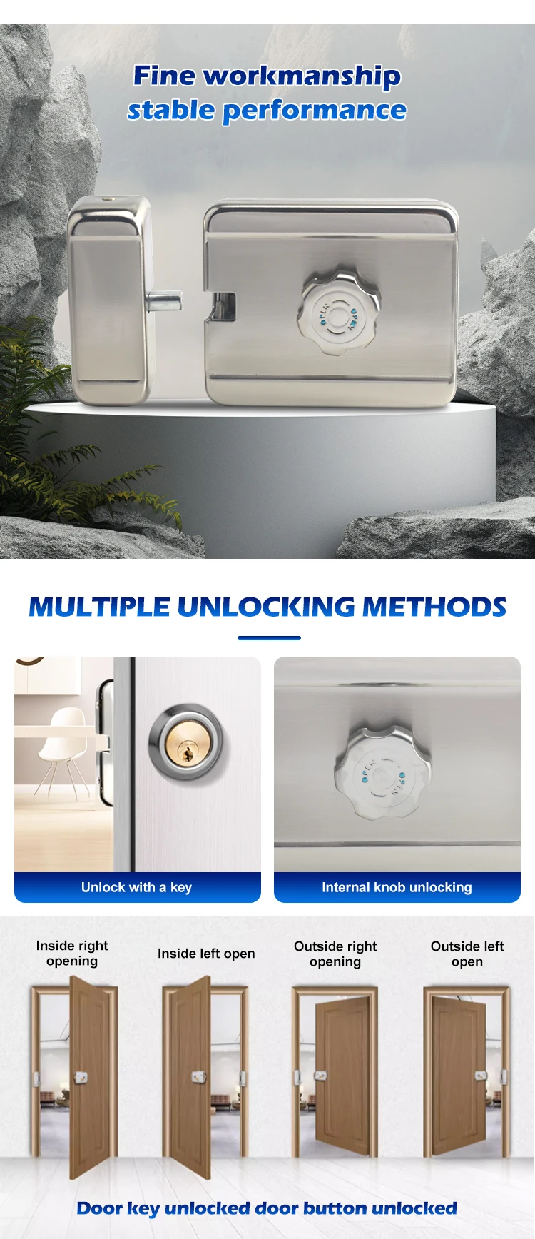 Unlocking Sound Low Single-cylinder Electric Control Lock Customized ...