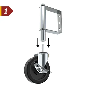 Spring Loaded Gate Casters - Durable & Easy to Install
