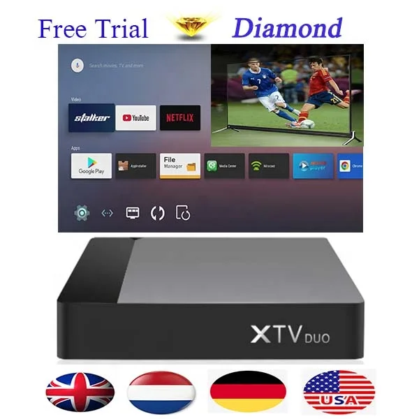 Hostrong Iptv Box Meelo+ Amlogic S905x3 Andro 9.0 Xtv Pro Remote ...