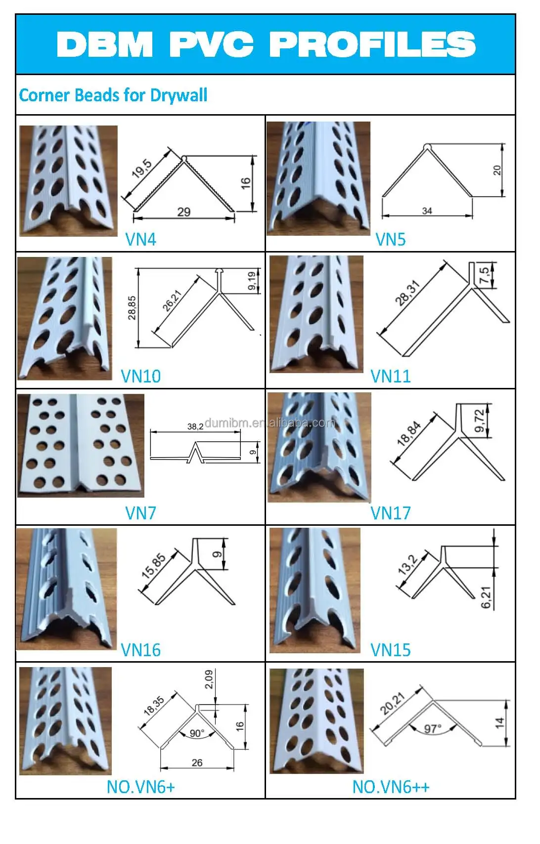 Modern Design Wall Corner Stucco PVC U Corner Beads Plastic Material ...