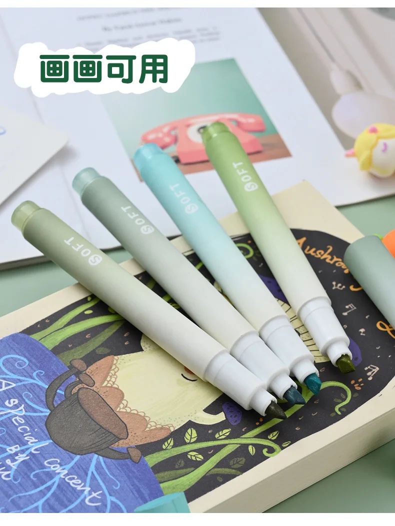 Color Gradual Change Highlighter Set Creative Oblique Head Eye ...