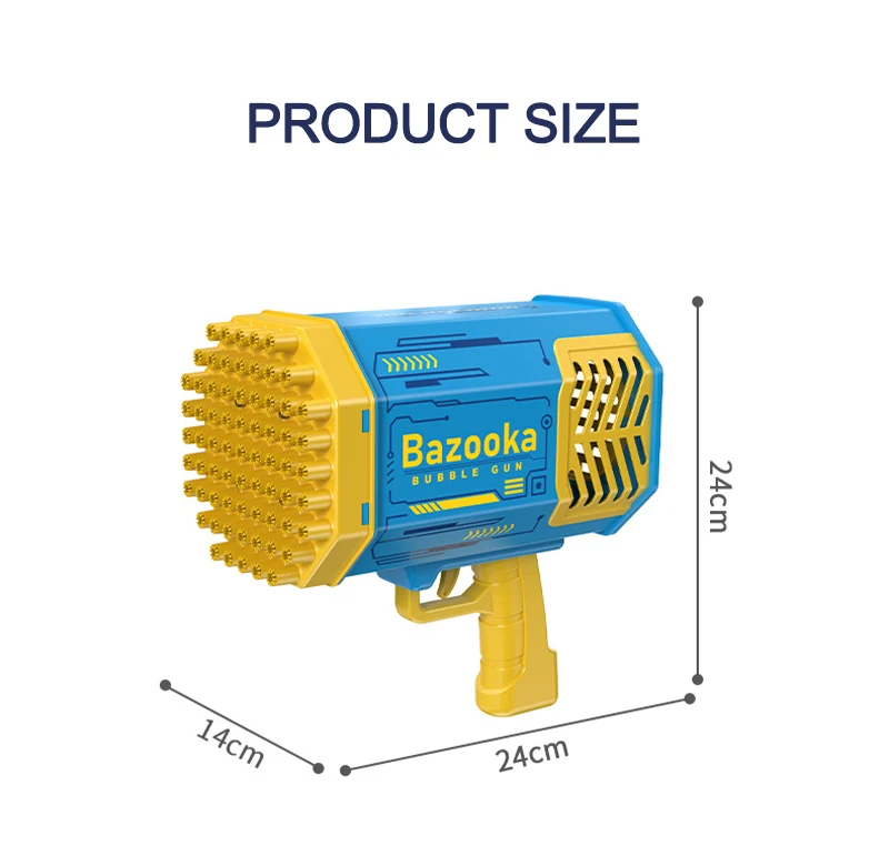 New Hot Selling Kids Toy 69 Holes Bazooka Electric Bubble Blower ...