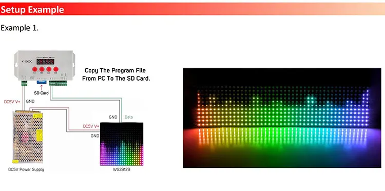 Pixel Led Controller K-1000c Original Ws2812 K1000c Spi 2048 Pixels Programmable Dmx Dmx512 ...