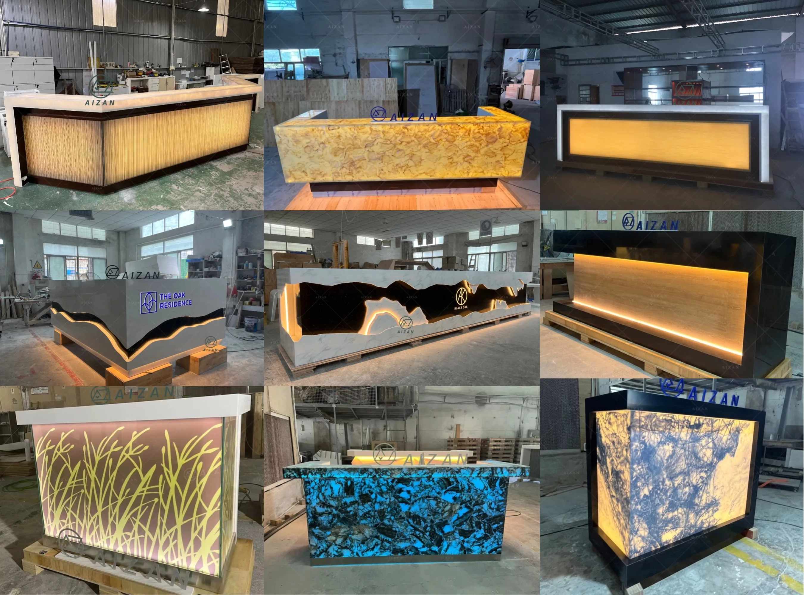 Curved Round Modern Led bar Counter for Music Restaurant Cocktail Hotel ...