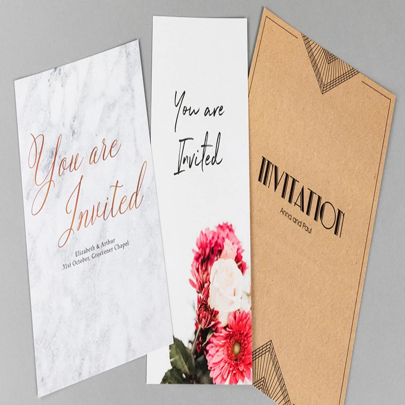 Custom Packaging Flyer Half Fold Textured Business Cards Print Mix ...