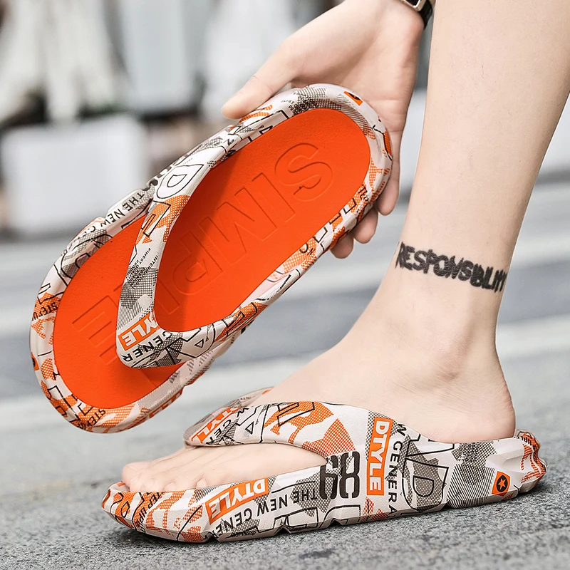 New Fashion Trend 2024 Mens slides Non Slip Customizable footwear slides Waterproof Odorless New Slippers For Men Alibaba