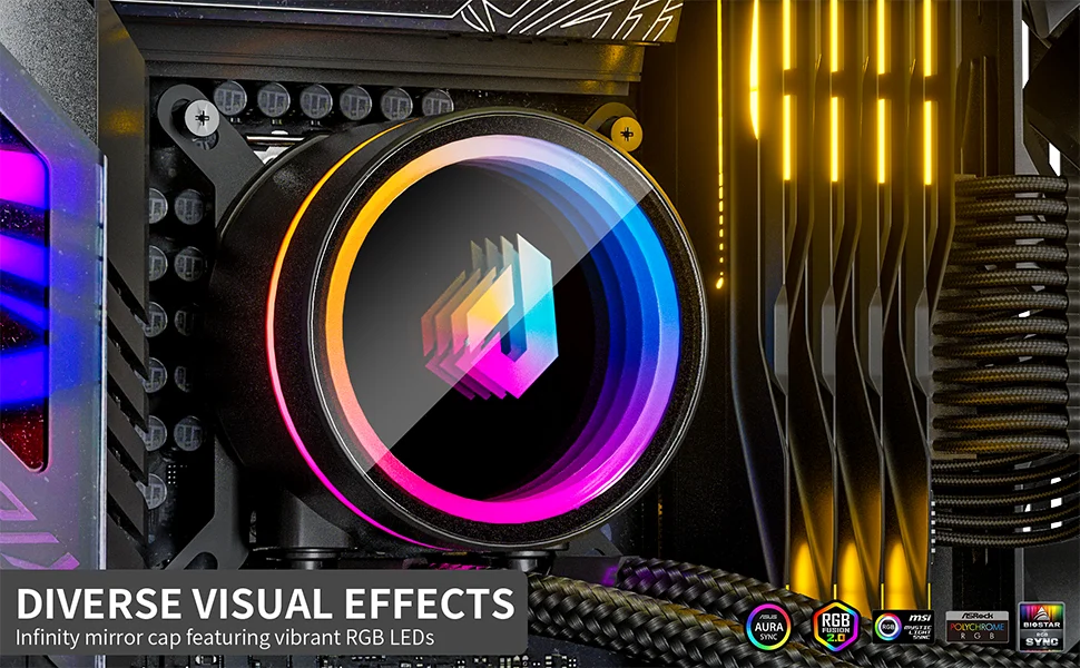 Uphere 240mm Aio Liquid Cpu Cooler Water Cooler Fan Computer Case ...