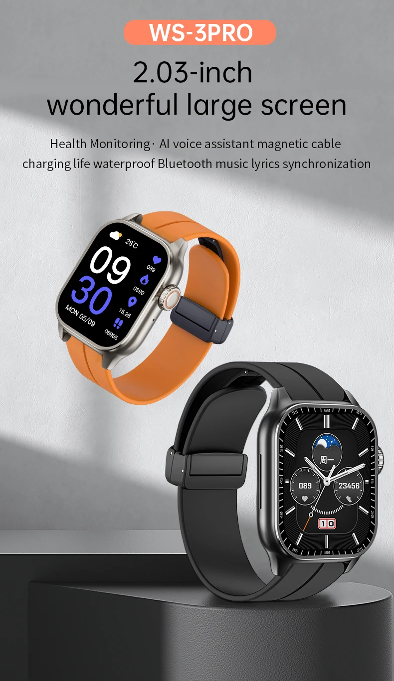 Latest 2.03 Inch Big Screen Sport Smart Bracelet Ws-3 Pro Multi ...