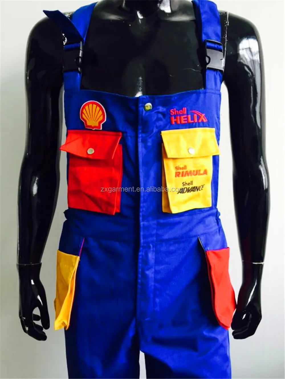 Cargo Bib Overall Men Work Pants Multi Pockets Workwear Gas Station ...