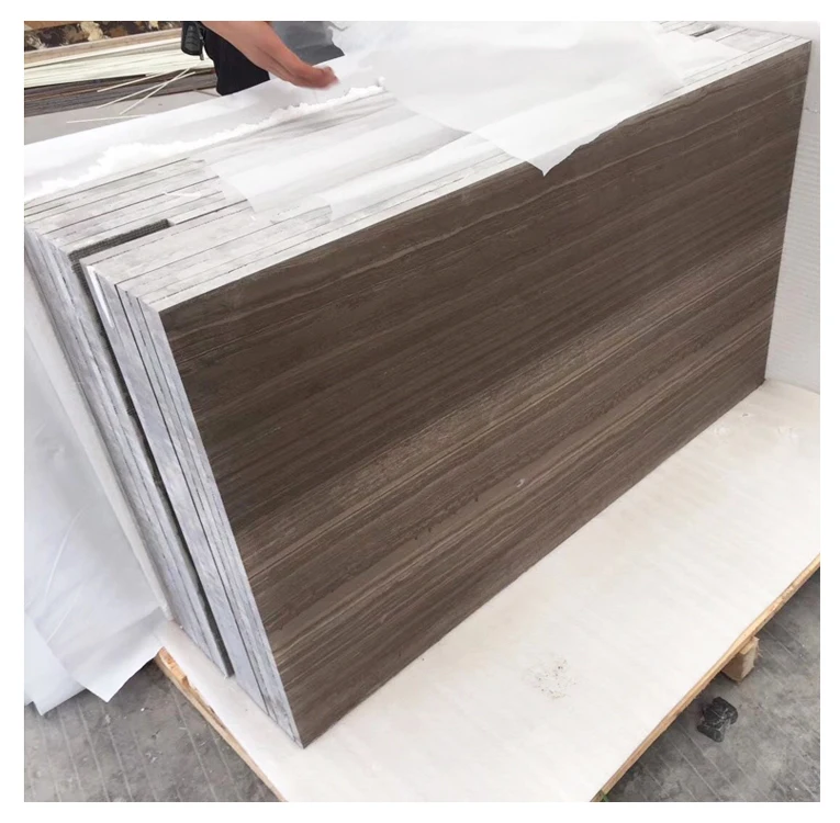 Polished Wooden Marble Tiles Marble Floor Wall Tiles Dark Grey Marble ...