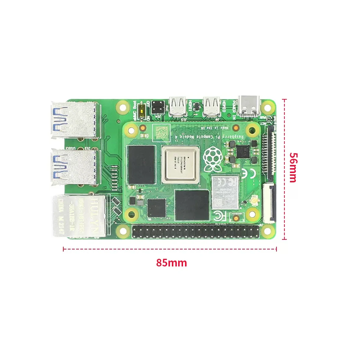Raspberry Pi Cm4 To 4b Expansion Board Compute Module 4 To Pi4b Adapter ...