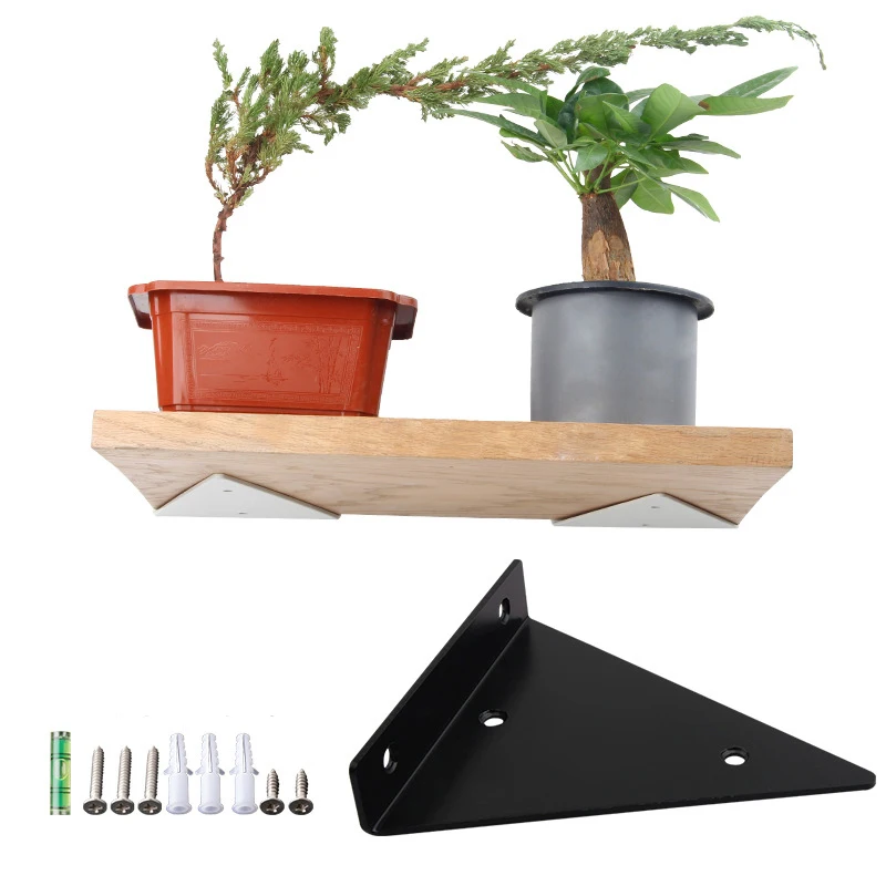Triangle Floating Shelf Wall Mounted Metal Shelf Support for DIY Wood ...