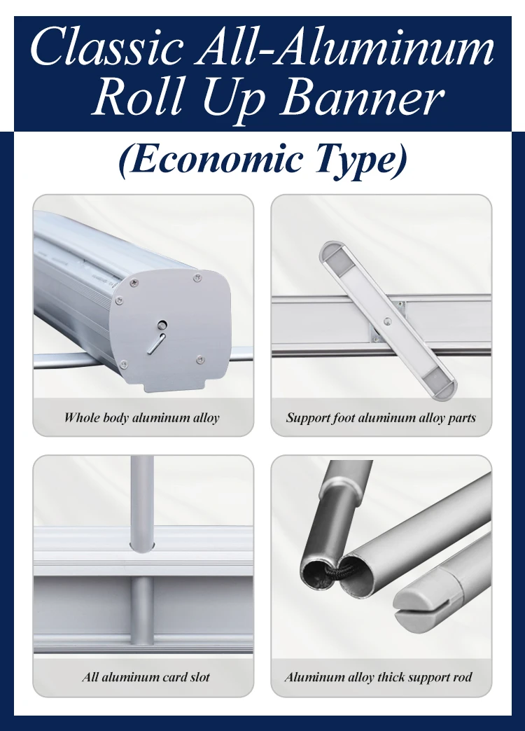 Luxury Roll up Banner - Portable 85X200 with Custom Logo