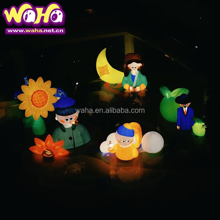 Giant Advertising Inflatable Cartoon Girl And Boy Character Commercial ...