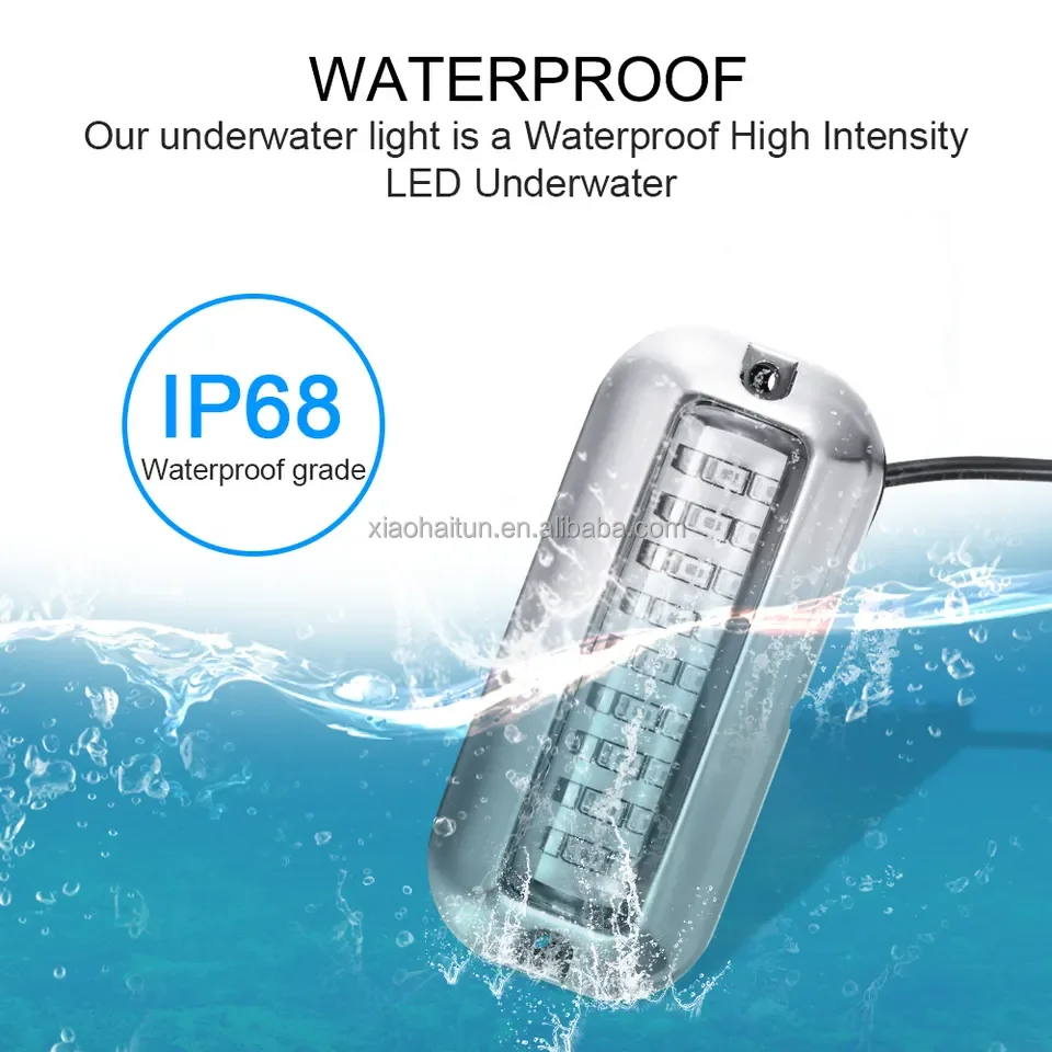 New 12v Ip68 White Light Super Bright Fishing Underwater Led Waterproof ...