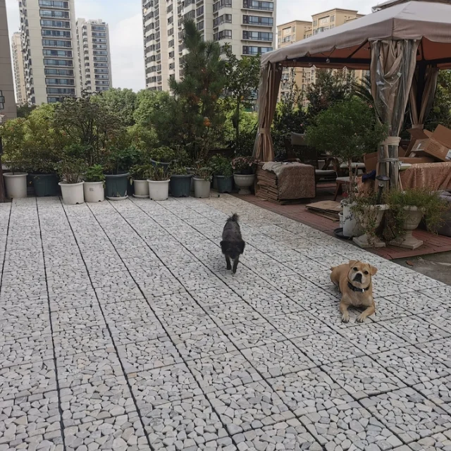 Natural Travertine Stone Decking Tiles - Durable & Stylish