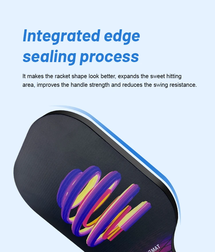 Edgeless Pickleball Rakets Glass Fiber Pickleball Paddle Sealing Edge ...