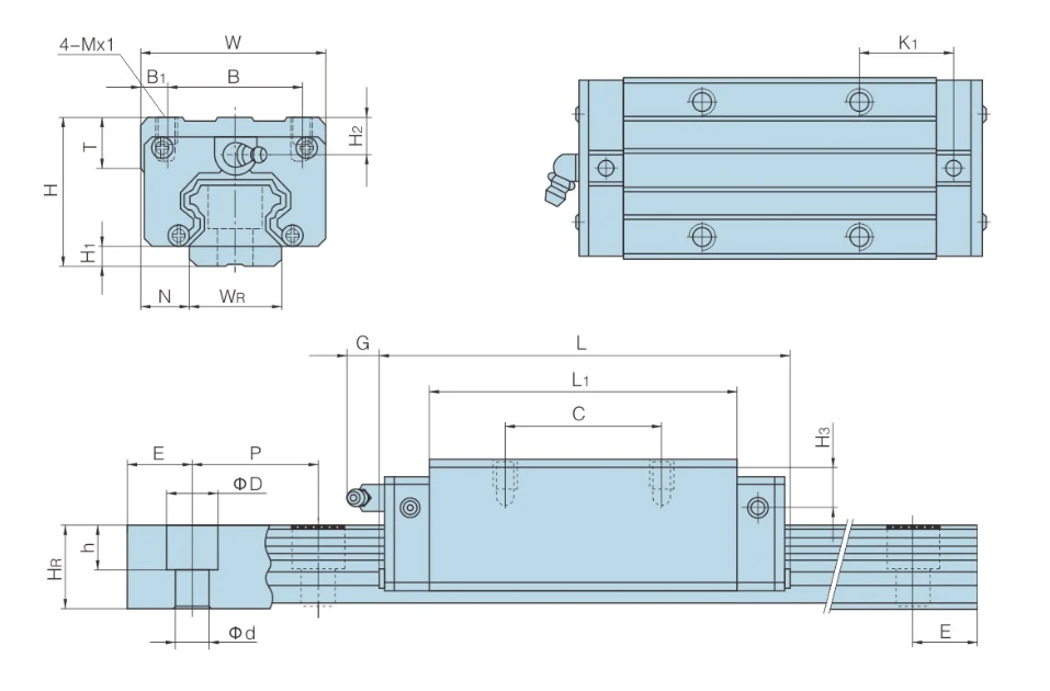 HG25 Linear Motion Guide Rail Linear Bearing Block - SNTOOM