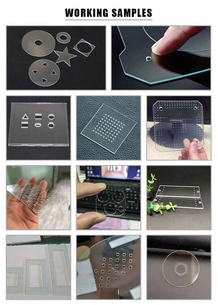 1325 Laser Sandblasting Glass Crystal Mirror Laser Drilling Holes ...
