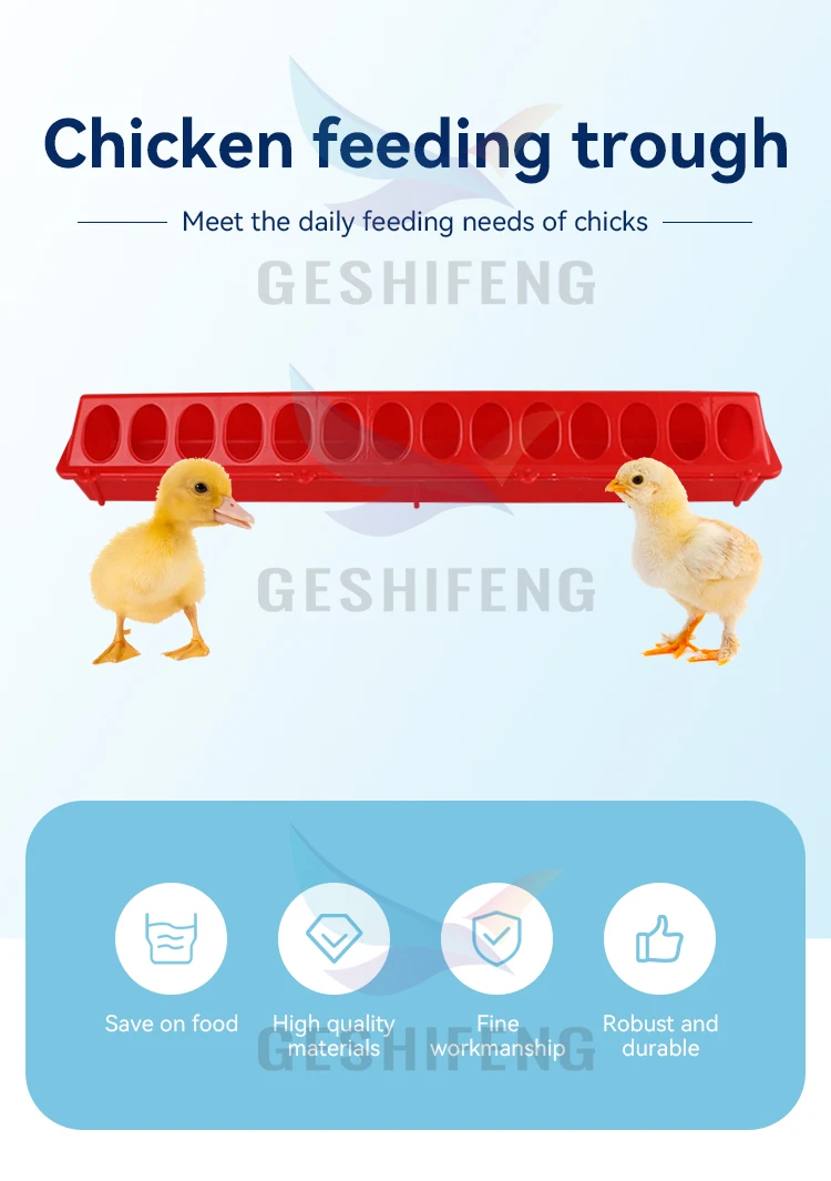 28 Hole Chicken Food Feeding Box Pigeon Plastic Chick Feeder Trough ...