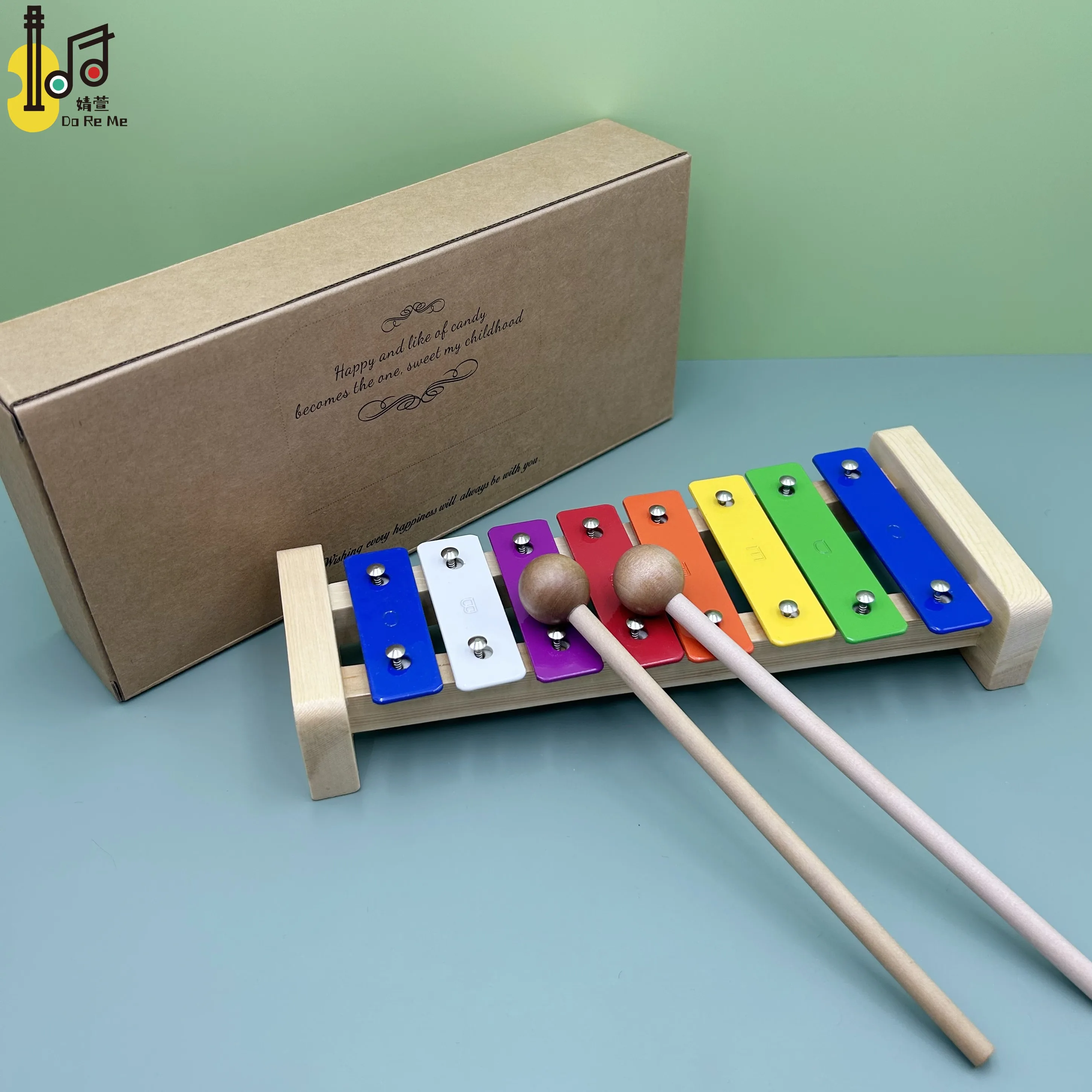 Percussion Xylophones Musical Instruments Metal Xylophone Colorful Bars ...