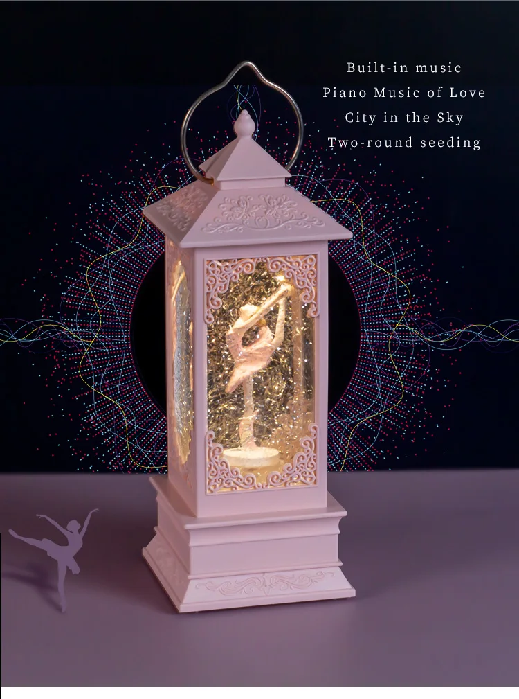 Hot Sale Foot Lift Ballet Lantern Music Box Handmade Gift For ...