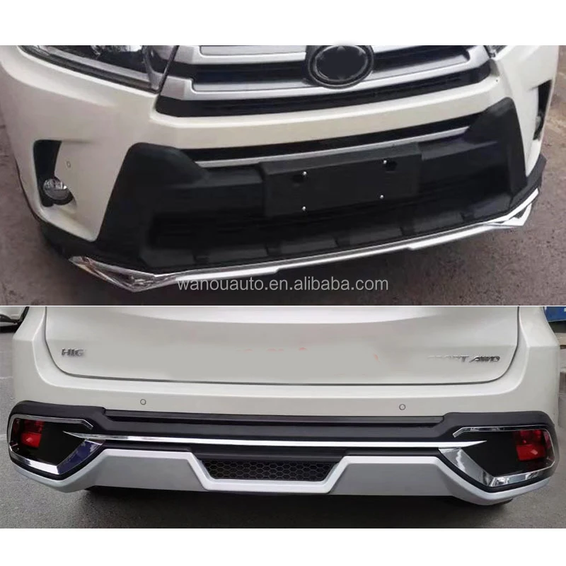 Car Front Anrd Rear Bumper Guards For Toyota High Lander 2018-2021 Suv ...