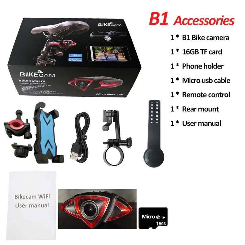 Bicycle Camera 1080p Wifi Bike Rear Video Camera Recorder With Gps And ...