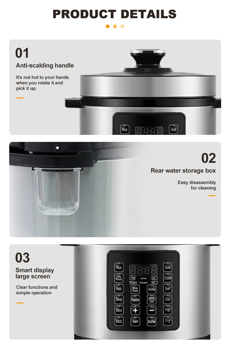 Minimalist Smart Digital Multi Function Rice Cookers Big Home Electric ...