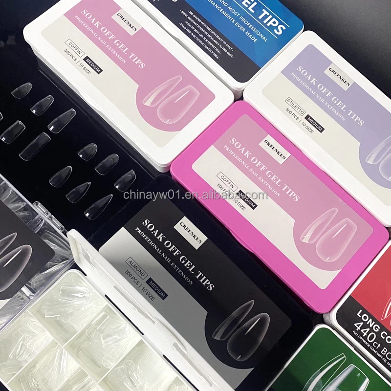 Soft Gel Tips ABS - Full Cover Press on Nail Kits