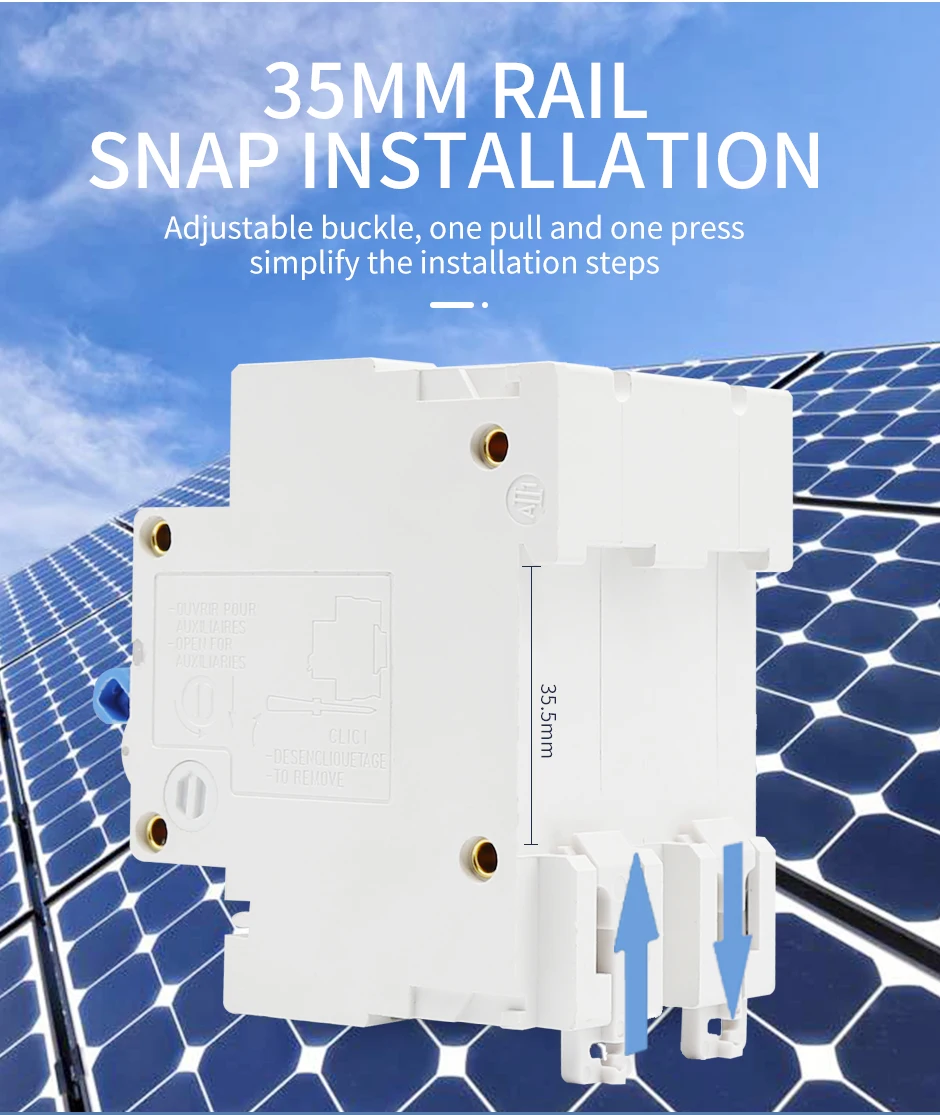 Solar Energy PV MCB DC 1000V Mini Circuit Breaker 2P 100A 400V ...