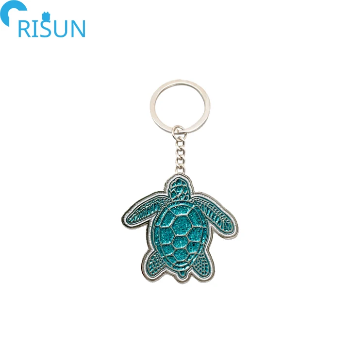 Wholesale Animal Tortoise Shape Enamel Keyring Surf Sea Turtle Key ...
