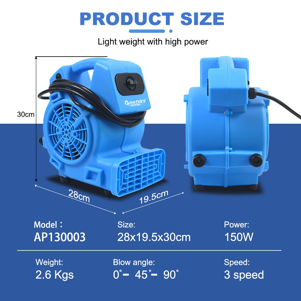 $19.99 Mini air Mover Carpet Dryer 1/8HP ETL CETL CE SAA Floor Fan ...
