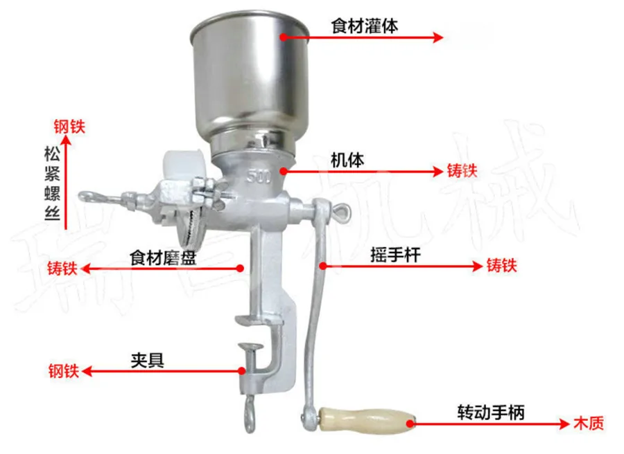 Corn Milling Machine Grain Crusher Manual Maize Peanut Coffee Cocoa ...