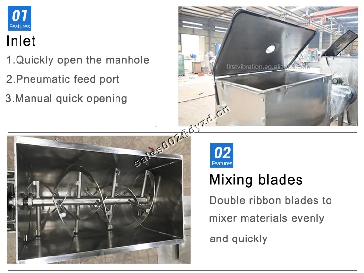 Horizontal Ribbon Blender Soil Traditional Herbs Dry Powder Mixer ...