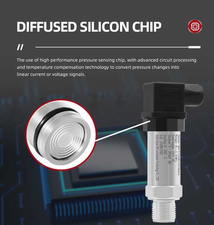 IP67 Gas Vacuum Fuel Rail Pipe Ceramic Capacitive Pressure Sensor 0-5v ...