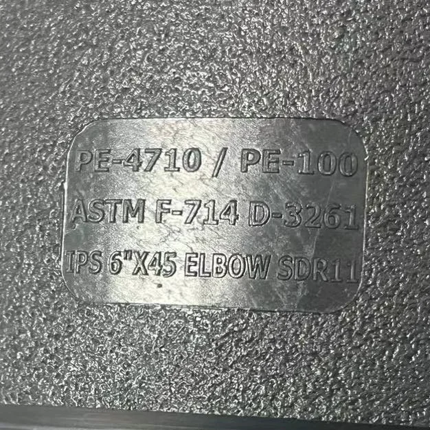 Astm D3261 6-inch Fittings F714 Ips Hdpe Codo Pe4710/pe100 Thermofusion ...