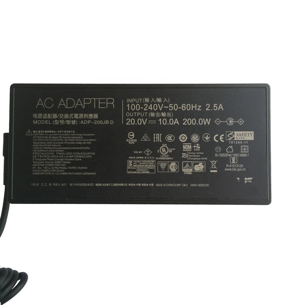 Genuine 200W 20V 10A Power Adapter for ASUS ROG G513