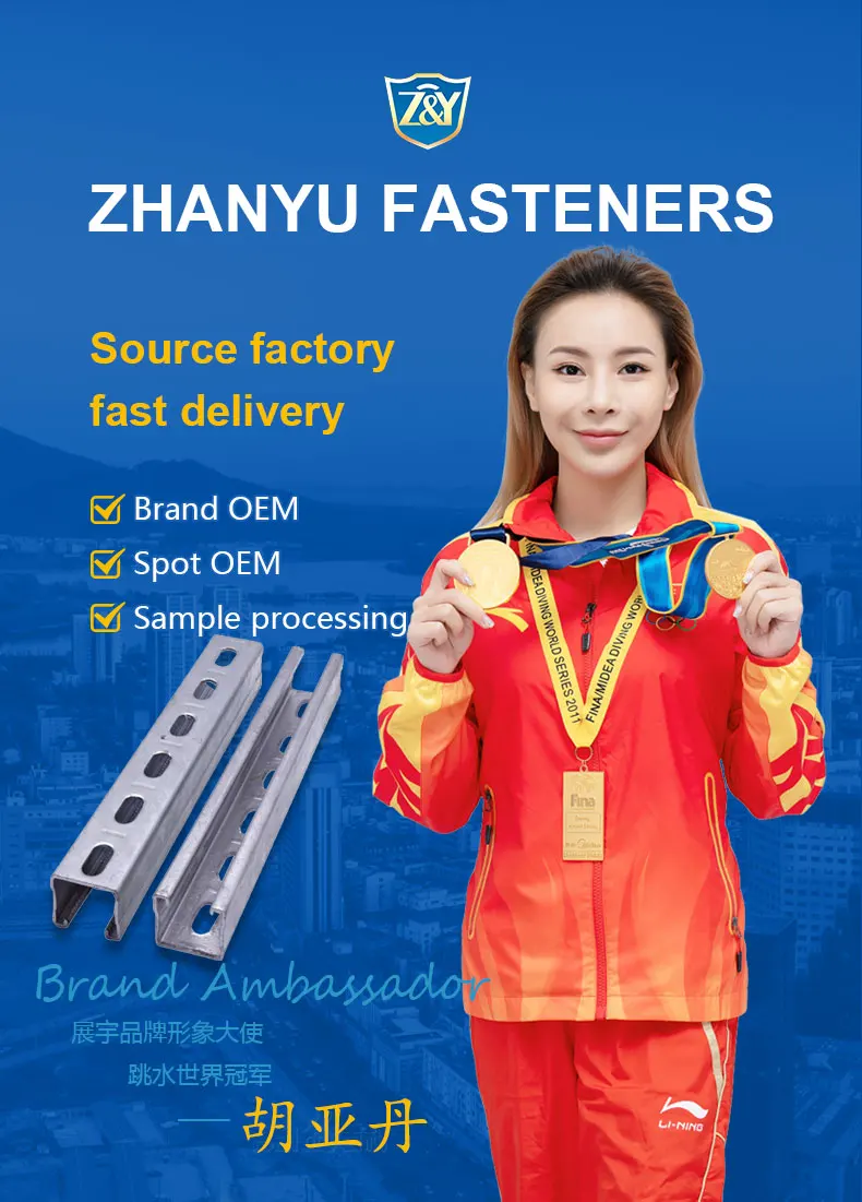 ZHANYU Stainless Steel Riel Strut - Durable & Versatile