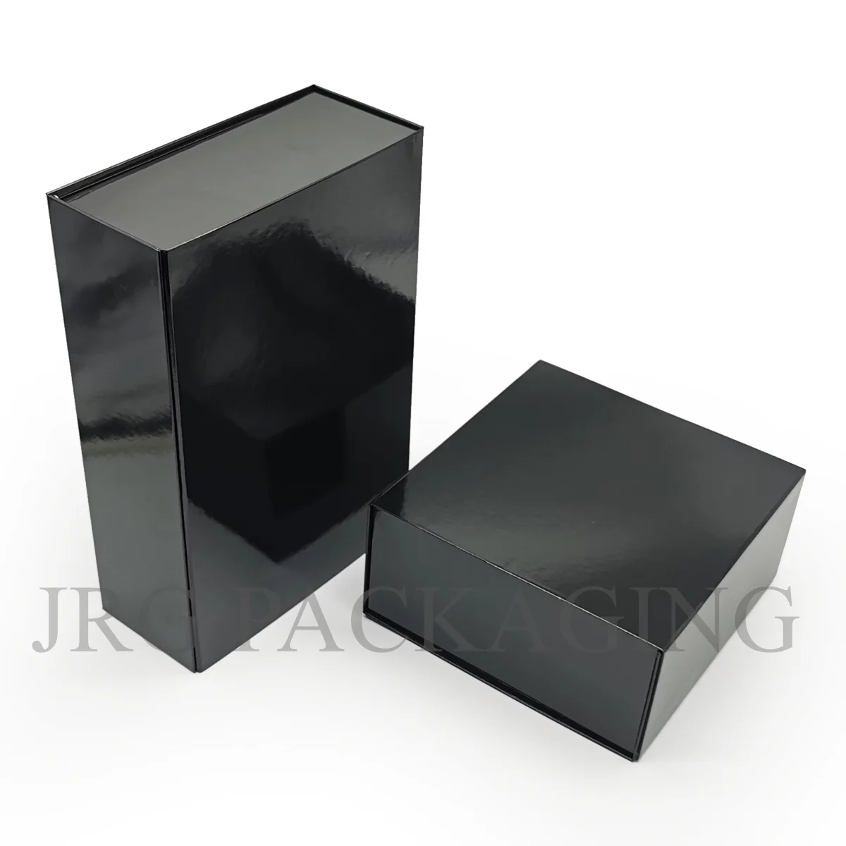 Customized Logo Black Red Packaging Box Magnet Magnetic Luxury ...