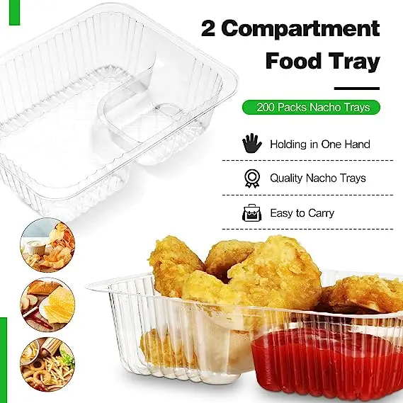 12oz Plastic Nacho Disposable Tray For Cheese Dip Concession Stand ...