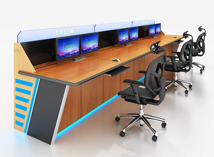 Lysin Ergonomic Steel Console Desk Smart Design Control Room Organizer ...