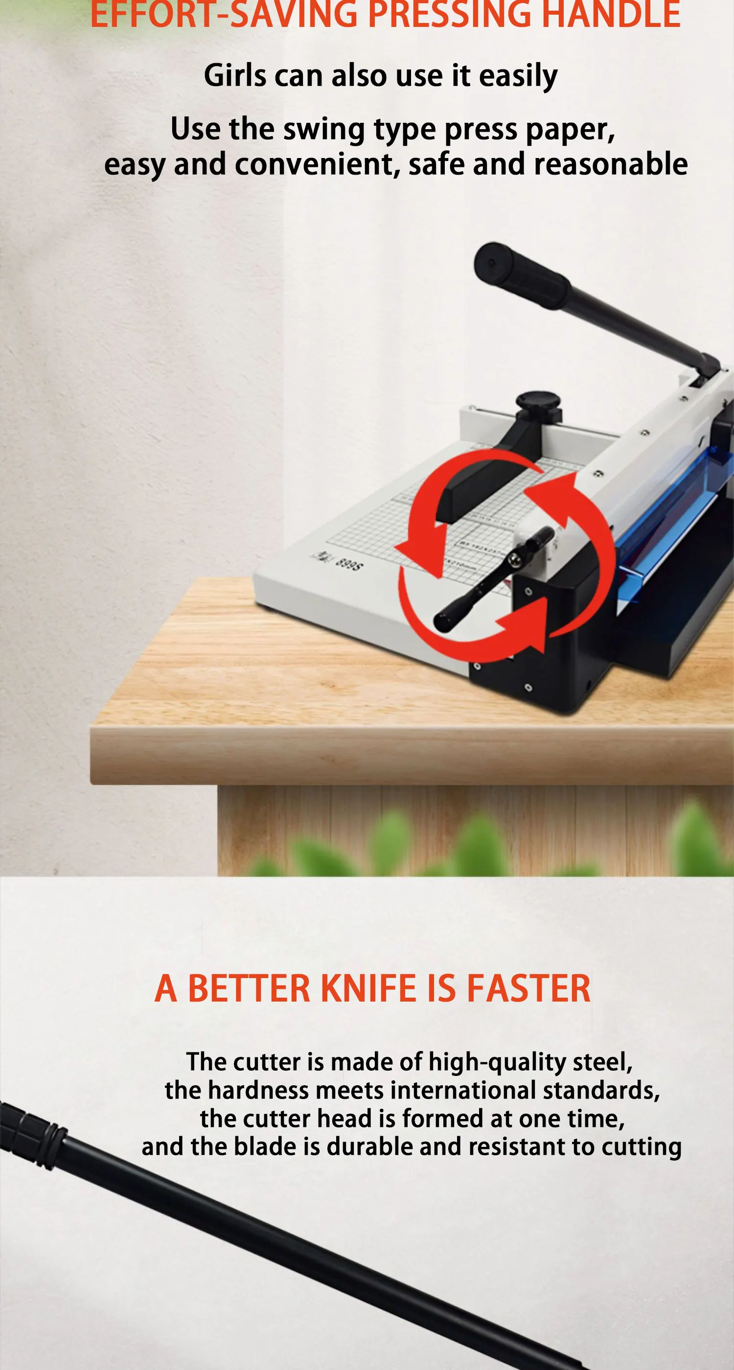 Heavy-Duty A4 Desktop Guillotine Paper Trimmer Convenient and Efficient ...
