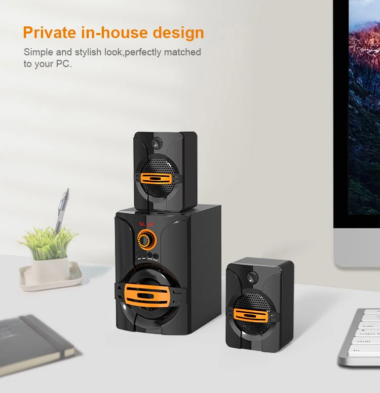 Best Selling Desktop Pc Classic 2.1 Super Woofer Speaker With Usb Sd Fm ...