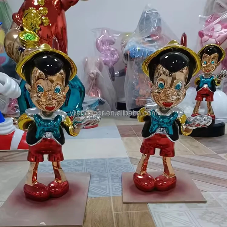 Pop Art Resin Monopoly Statue Boxing Cartoon Mickey Statue