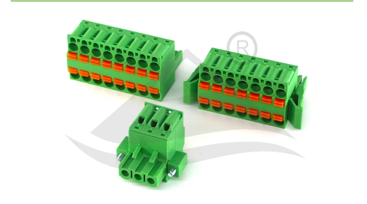 Double-level Plug In Terminal Blocks Spring Electrical Connectors With ...