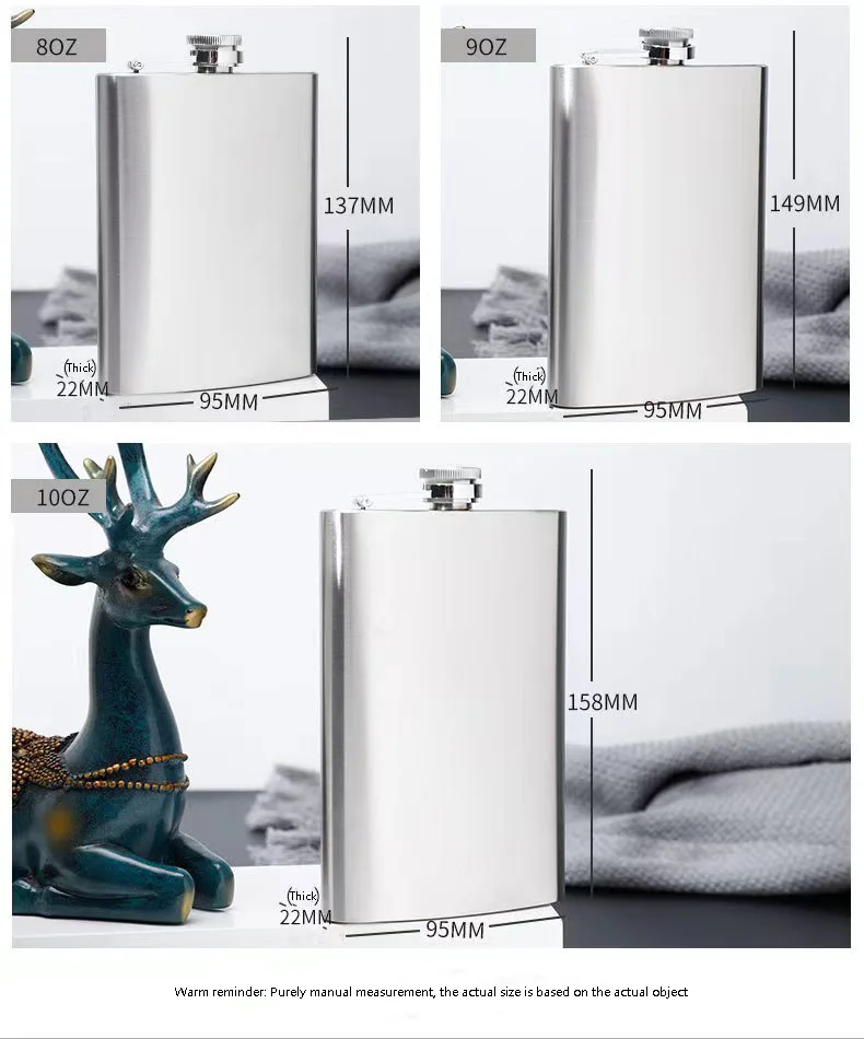 High Quality Stainless Steel Wine Bottle Whiskey Flask Russian Outdoor ...